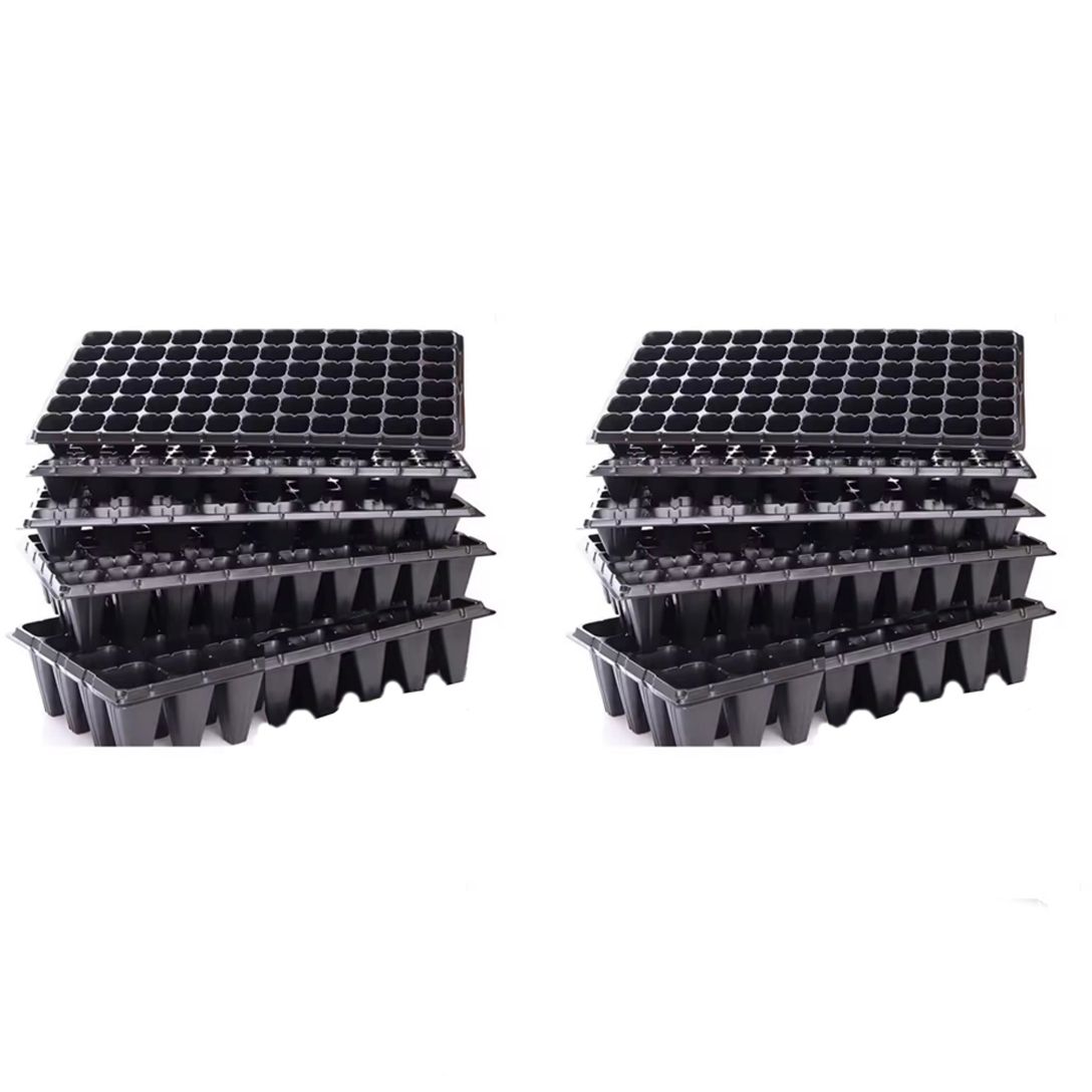 10 Pieces 200 Cell Seedling Tray, Nursery Grow Box, Germination Tray ...