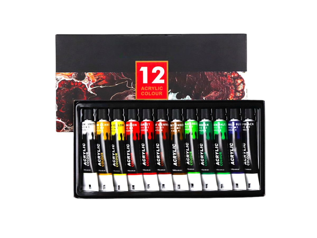 12 Colour 12ml Acrylic Paint Set | Shop Today. Get it Tomorrow ...