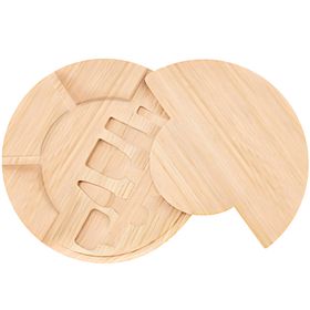 Cheese Board Rotating Bamboo Serving Cheese Cutting Board and Platter ...