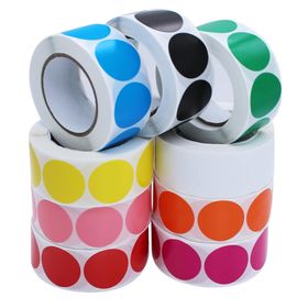 Craft Multi-Coloured Self-Adhesive Round Sticker Rolls Set of 10 Rolls ...