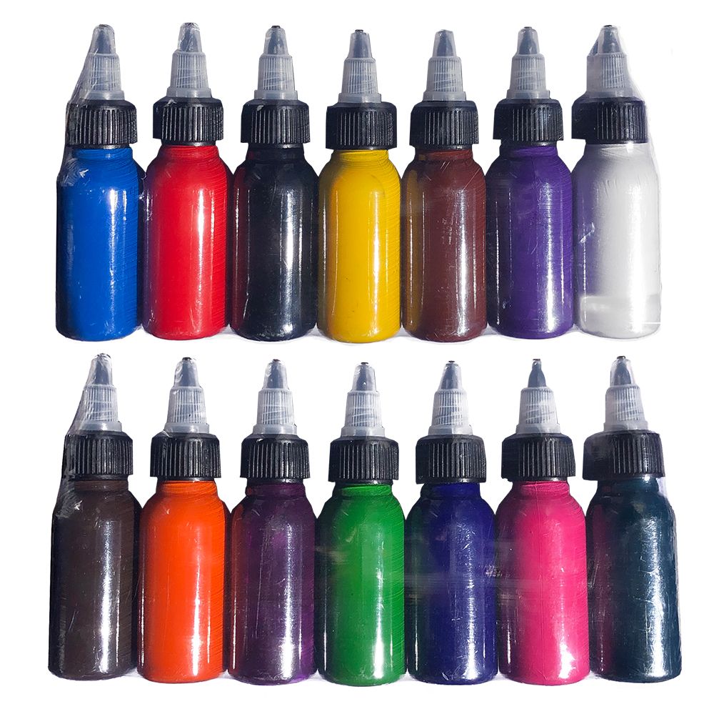 Set of 14 Colored Tattoo Inks Bottles- 30ml each | Shop Today. Get it ...