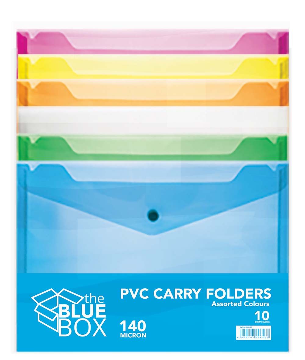 Blue Box A4 Carry Folders Assorted Colours - Pack of 10 | Shop Today ...