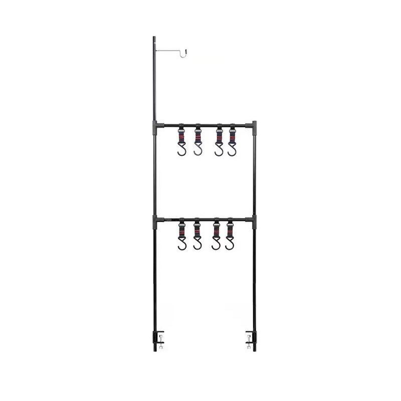 2-Layer Camping Hanging Rack Camping Cookware Rack with Lantern Rack ...