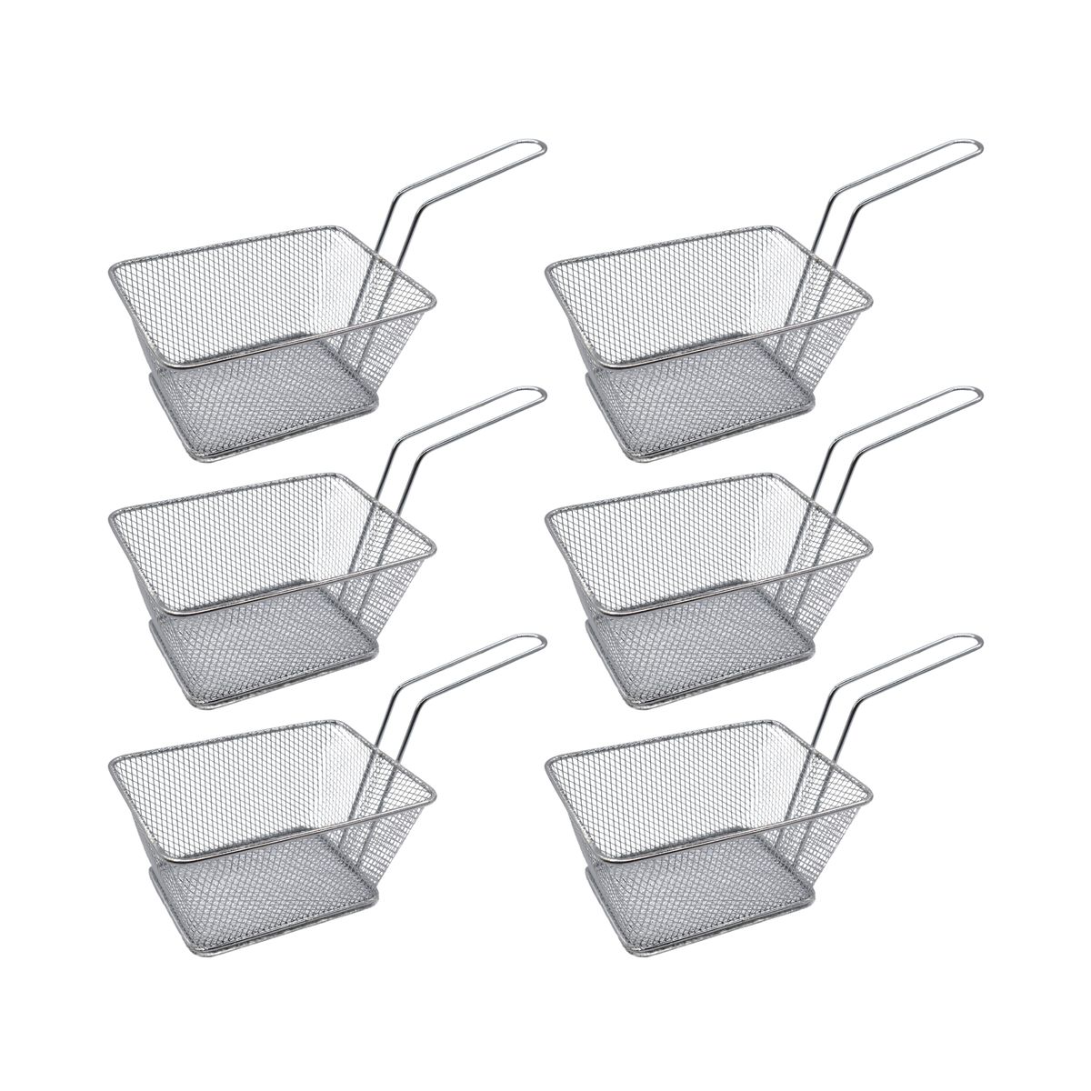 Elegant and Handy Rectangular Steel Frying - Chip Basket - 14 x 11 x ...