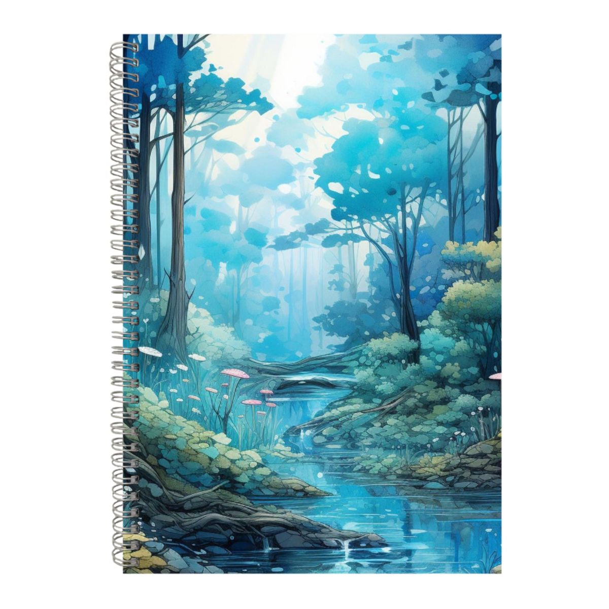 River A4 Notebook Spiral and Lined Trendy Enchanted Graphic Notepad ...