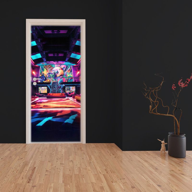 Futuristic Gaming Room Door Decoupage | Shop Today. Get it Tomorrow ...