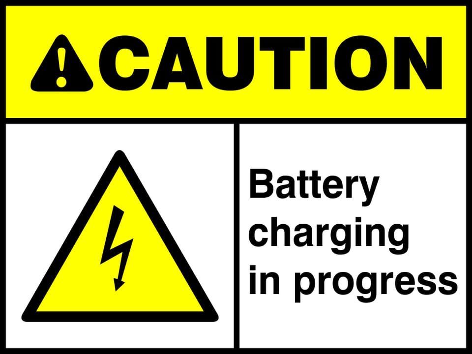 Battery Charging Sign 290x290 On Chromadek | Shop Today. Get it ...
