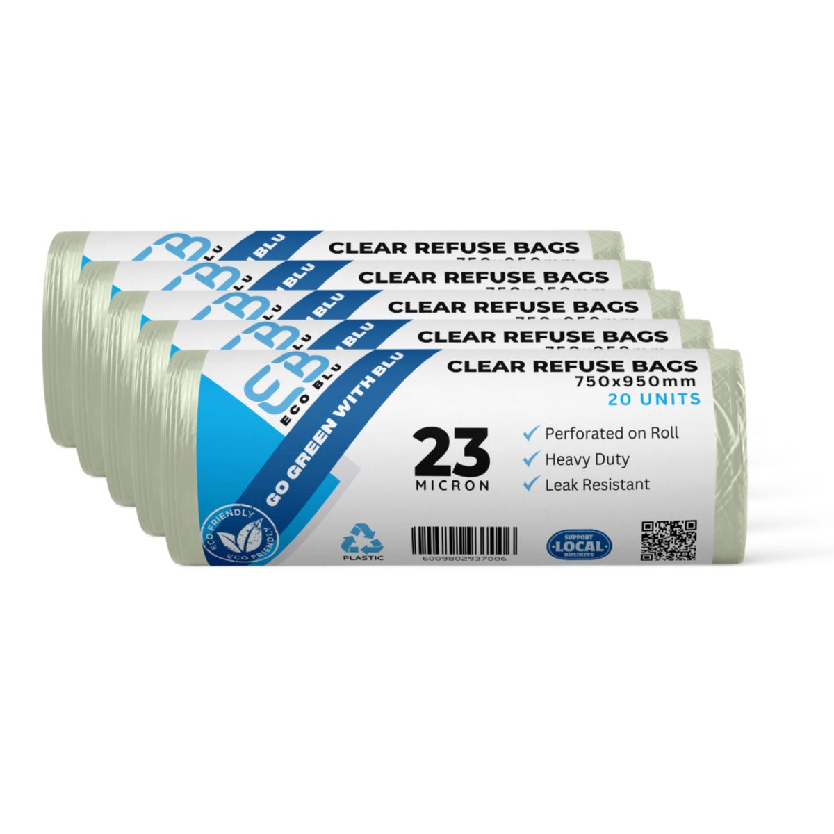 Eco Blu Translucent Beige Plastic Refuse Garbage Bags - 5 Pack | Shop ...