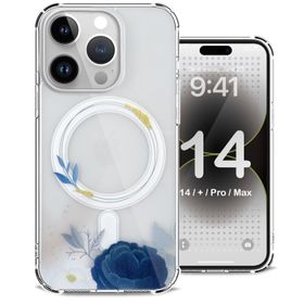 ORRO Fashion MagSafe Compatible Floral Print Case Cover for iPhone 14 ...