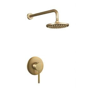 Premium Quality Brushed Gold Shower Head and Mixer | Shop Today. Get it ...