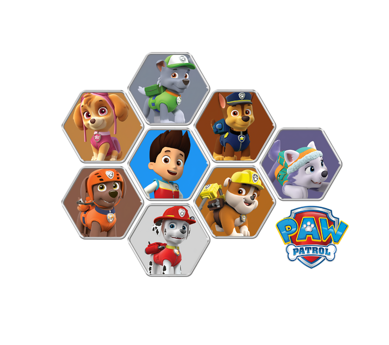 Paw Patrol Character Wall Vinyl Decor - Pack of 9 Individual Characters ...