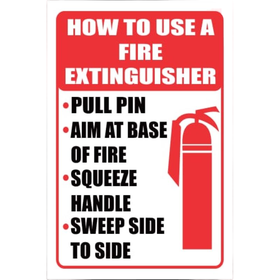How To Use a Fire Extinguisher Sign 290x290 On Abs | Shop Today. Get it ...