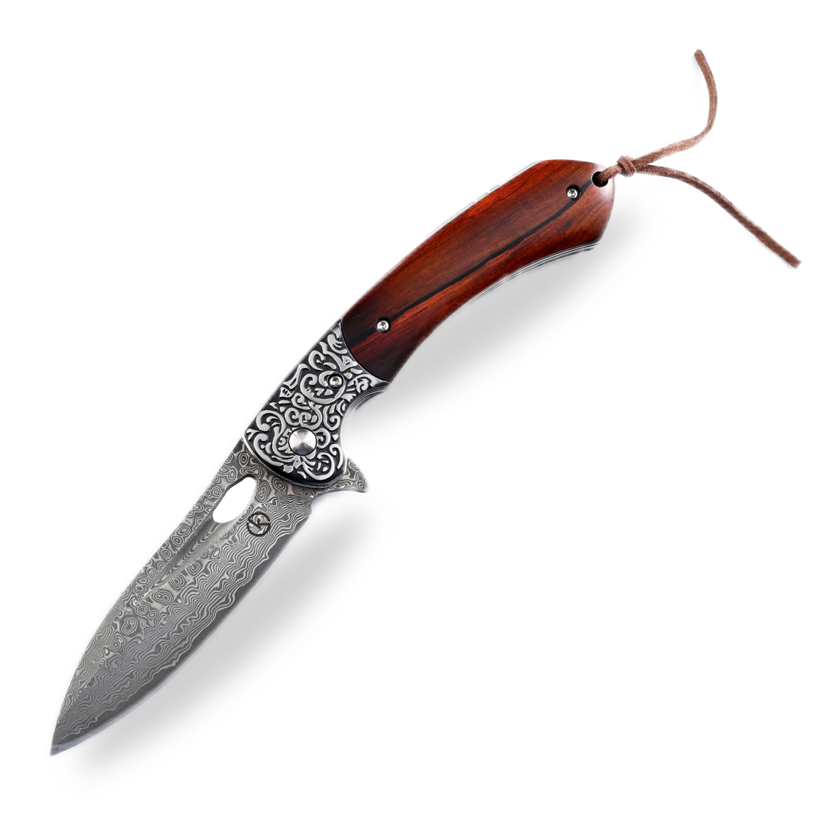 Koch Knives KKGT0166 EDC Damascus Folding Knife | Shop Today. Get it ...