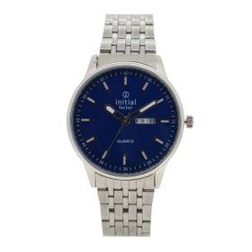 Initial - Gents Metal Strap Watch With Day & Date - WK324 | Shop Today ...