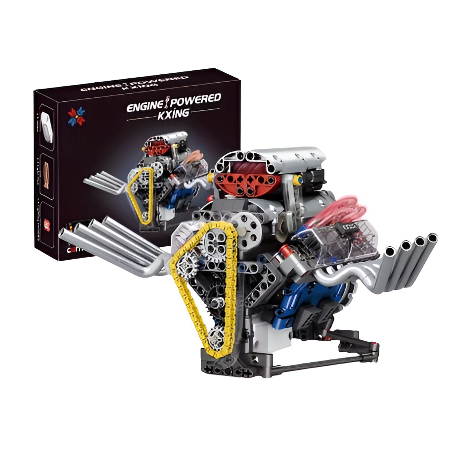 Super Car Electric V8 Engine Building Blocks Mechanical Assembly Toy ...