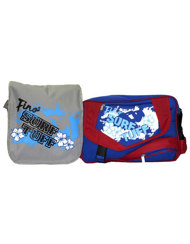Fino SK7734+SK7735 Unisex Surf Polyester Messenger/Shoulder School Bag ...