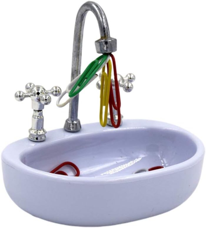 Office Stationery Novelty Magnetic Sink Shaped Paper Clip Storage Bowl ...