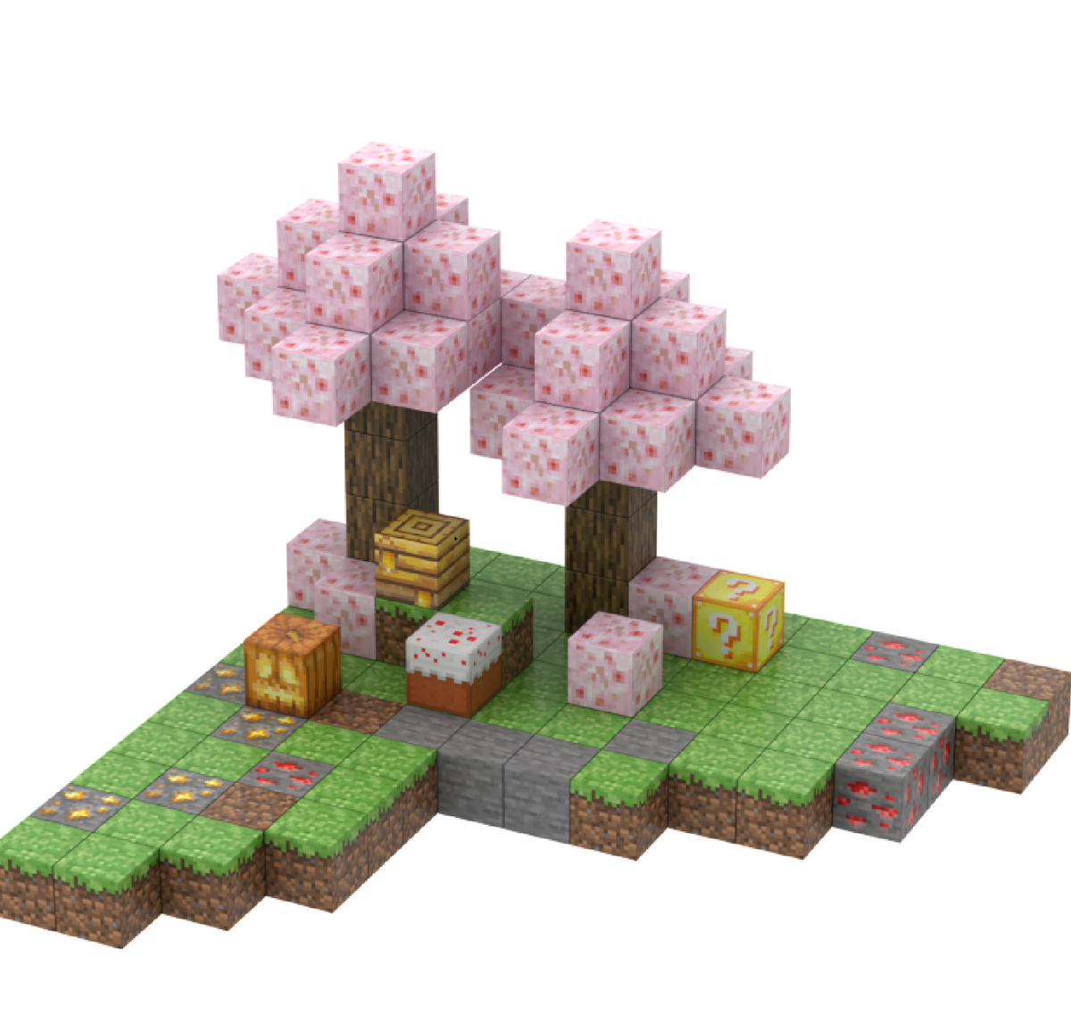 Magnetic Pixel Cube/Build Mine Magnet World Craft Set/Sakura Land - 128 ...