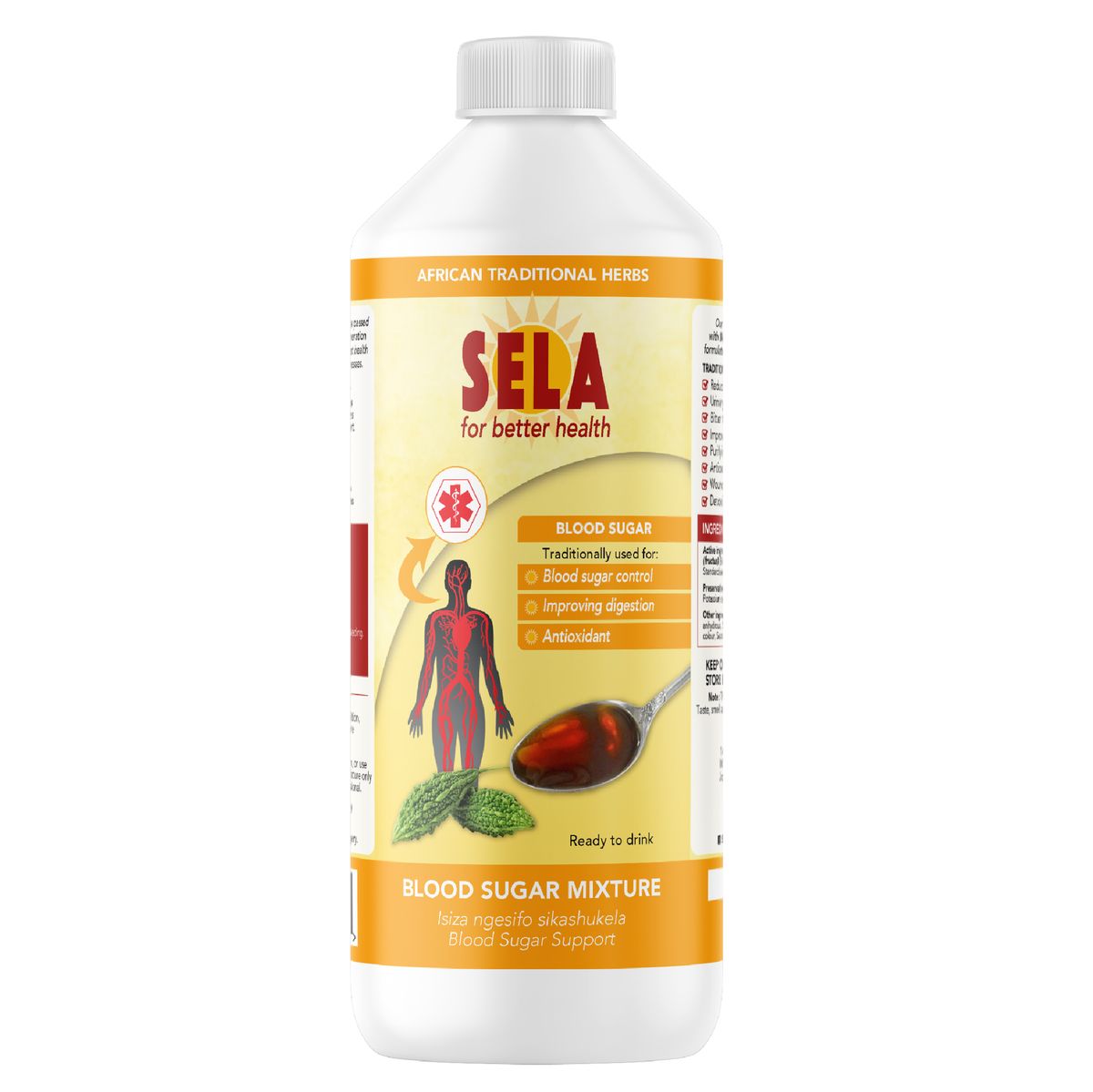 SELA Blood Sugar Mixture Natural Herbs with Bitter Melon (500ml) | Shop ...