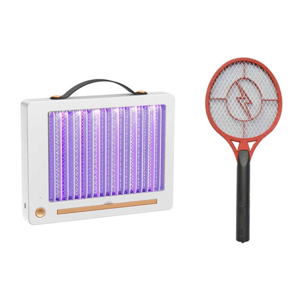 Portable UV Electric Mosquito Killer - White + Handheld Bug Zapper ...