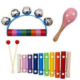 Kids Musical Instruments Gift Set - 3-Piece - Xylophone-Shaker ...