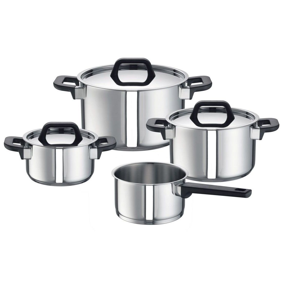 ROHE Casserole Pots with Lids and Saucepan: Max 4-Piece Set - German ...