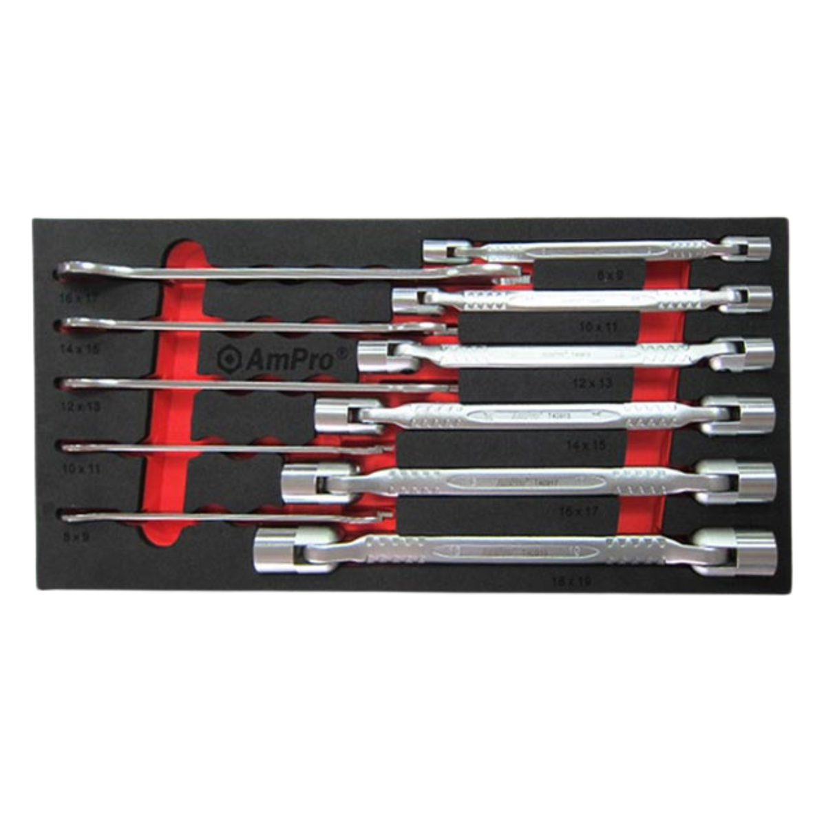 Ampro 11 Piece Open End and Swivel Wrench Set | Shop Today. Get it ...
