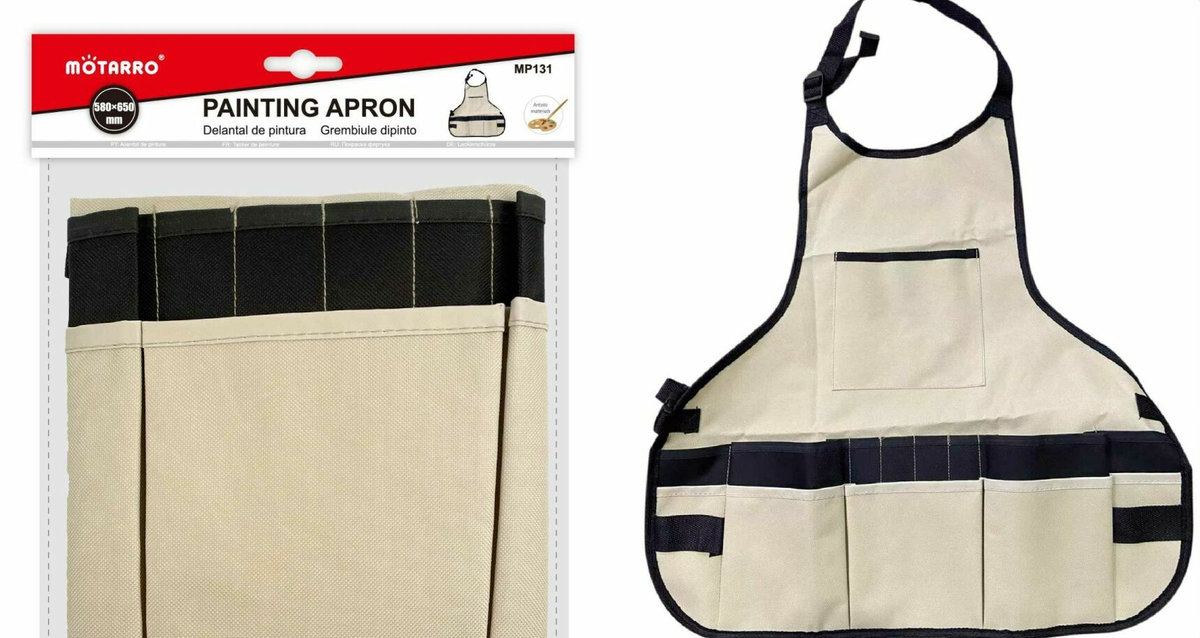 MOTARRO Multi-Pocket Apron -Crafts, Painting, Gardening & Harvesting ...