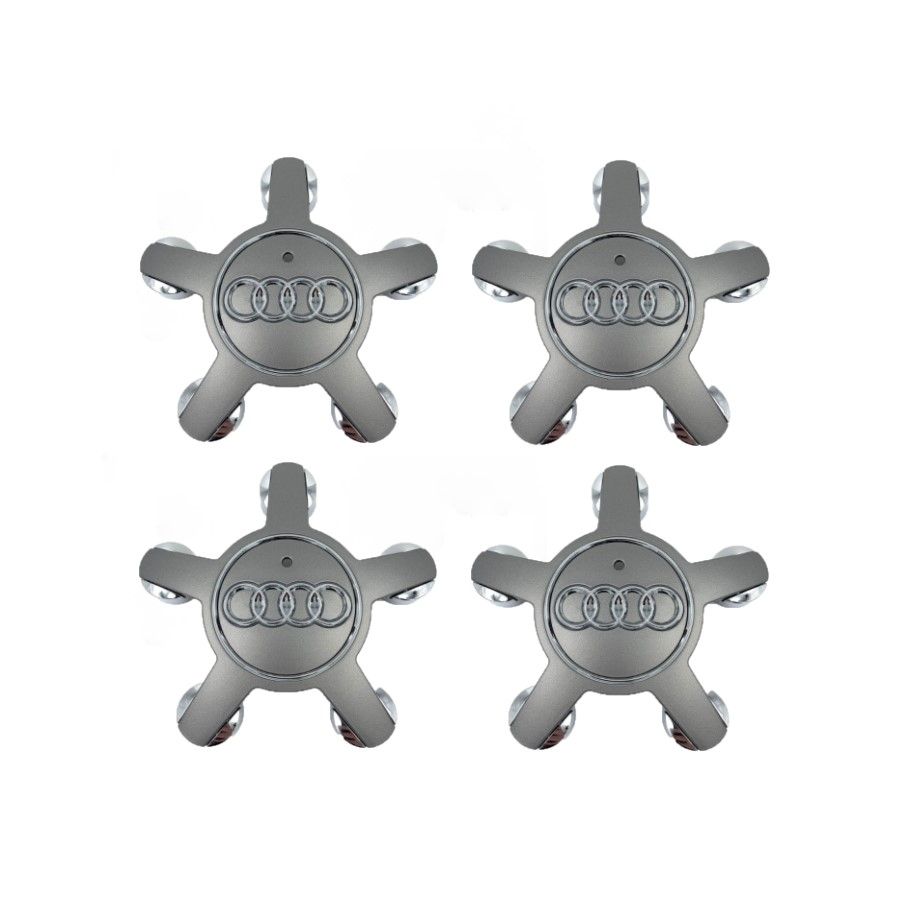 Single 5 Sprong Mag Wheel Hub Centre Caps -Set of 4, Fits Audi (Non-OEM ...