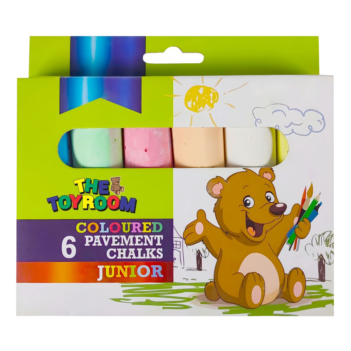 Set of 6 - Kids Junior Jumbo Coloured Pavement Chalks | Shop Today. Get ...