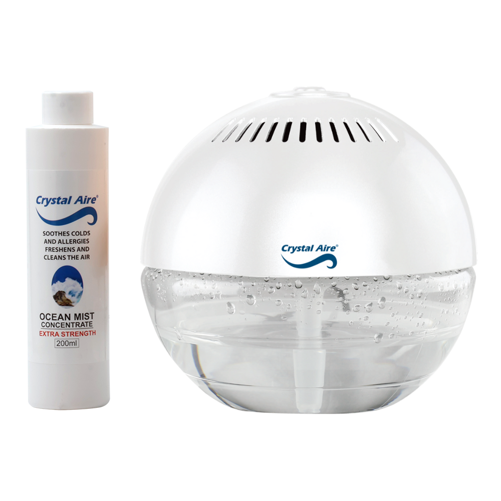 Crystal Aire Globe Air Purifier & Ioniser + 200ml Ocean Mist ...