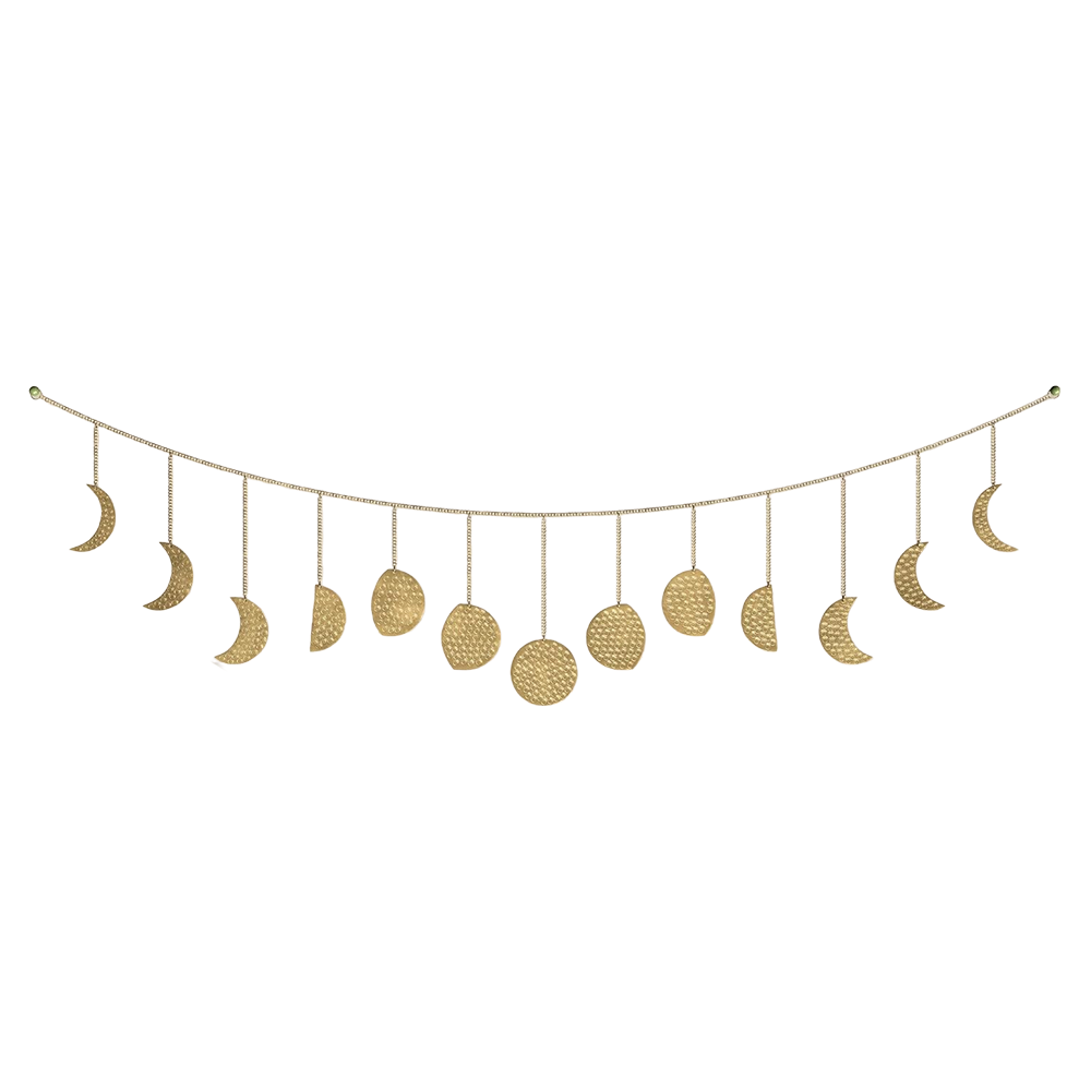 MIkaco Metal Moon Phase Wall Hanging Gold Garland Decor for Boho | Shop ...