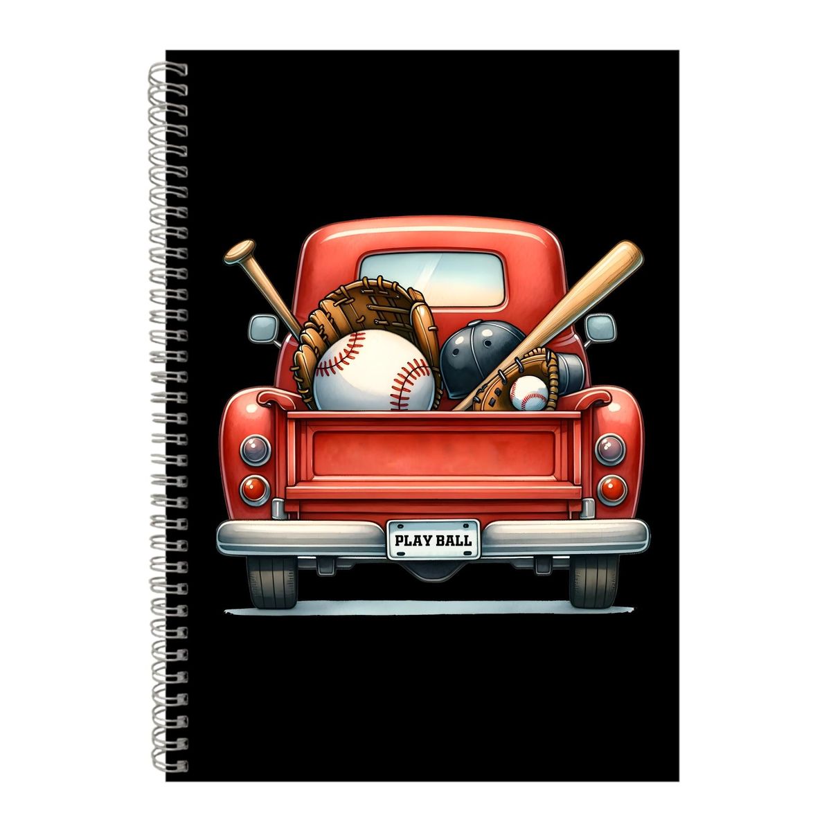Truck A4 Notebook Spiral Lined Baseball Graphic Softball Notepad Gift ...