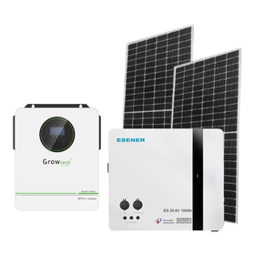 3.6kW Growtech Inverter | 2.56kWh Esener Lithium Battery Solar System ...