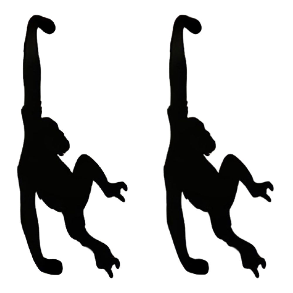 Home Decor Whimsical Monkey Shaped Banana Key Holder (18cm x 9cm)- Set ...