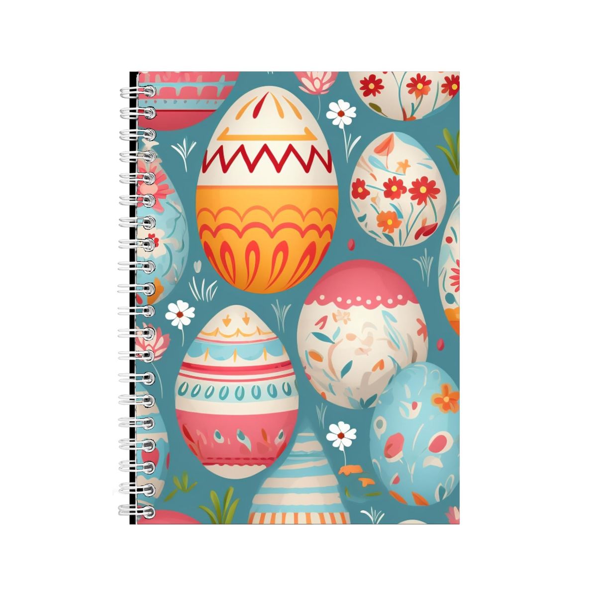 Flowers A5 Notebook Spiral and Lined with Easter Graphic Notepad ...