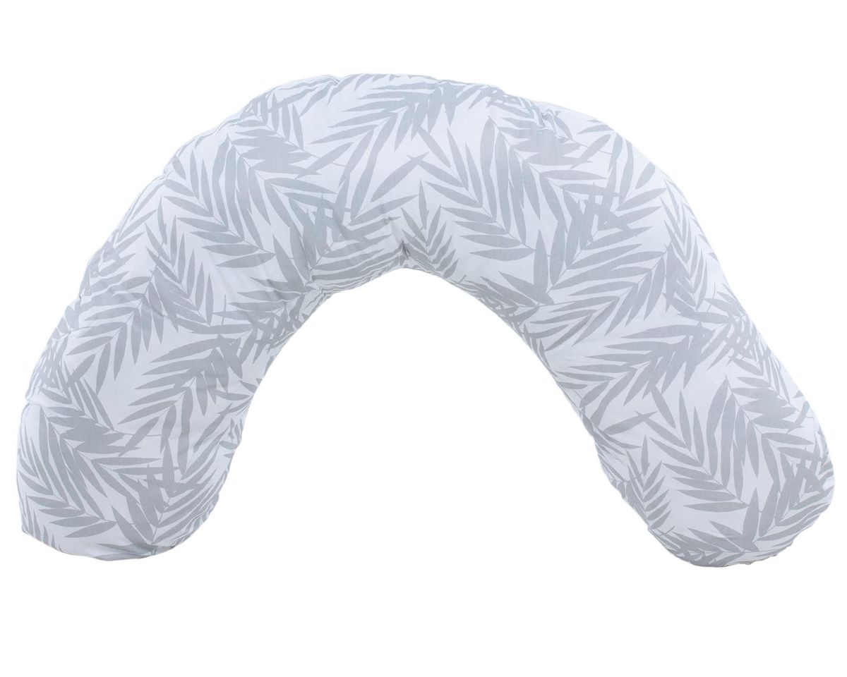 George & Mason Baby - Preggy Roll Snuggle Pillow - Grey Tropical Leaves ...