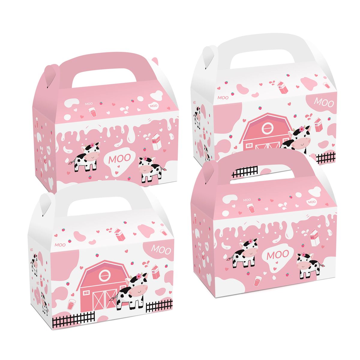 Party Favor Boxes - Pink Cow Farm Theme - 12 Boxes | Shop Today. Get it ...