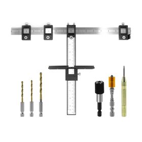 Adjustable Drill Hole Punch Jig Ruler Handle Hole Locator Tool | Shop ...