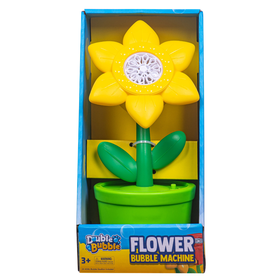 Double Bubble Flower Bubble Toy Machine - Electric Bubble Blower for ...