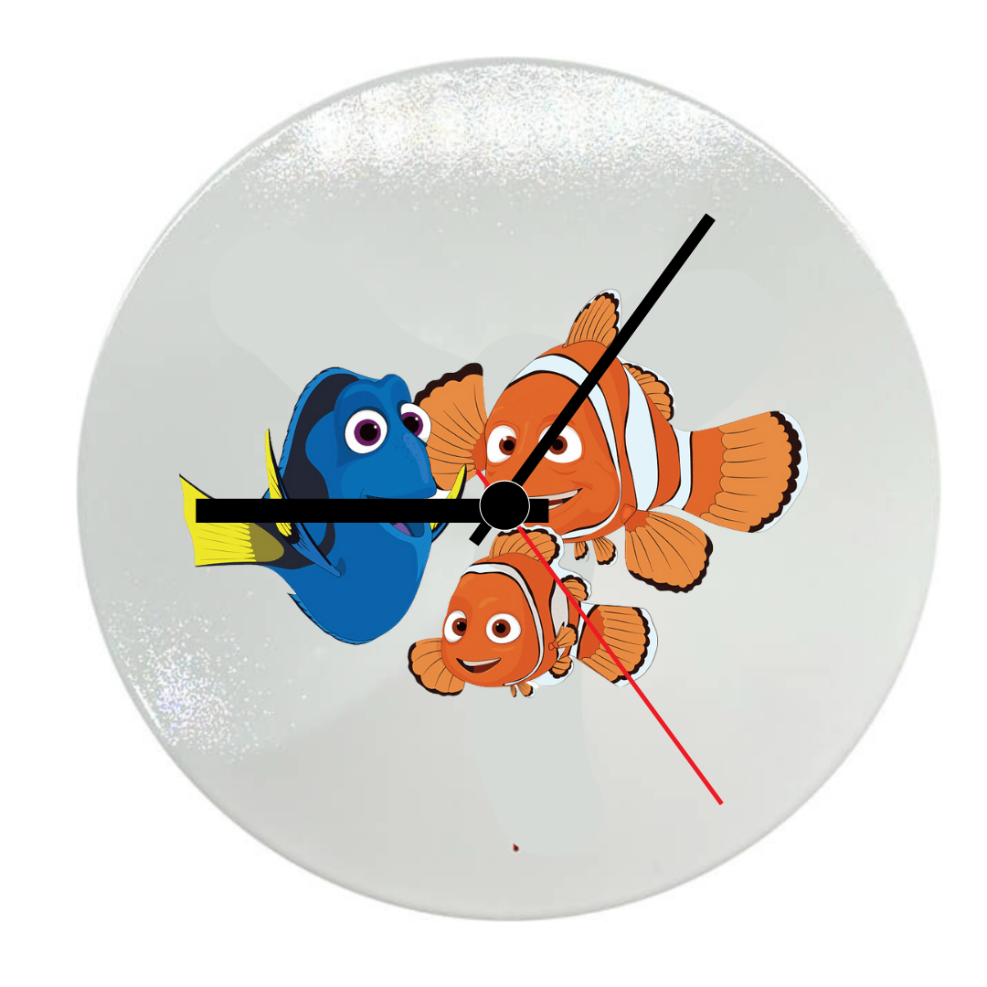 Nemo and Friends White Ceramic Battery Powered Analogue Wall Clock ...