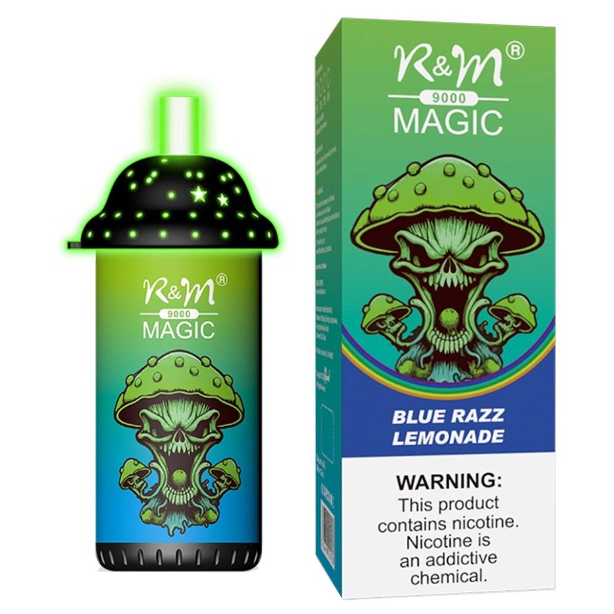 Magic 9000 Puffs Rechargeable Disposable Vape With 18ml Blue Razz ...