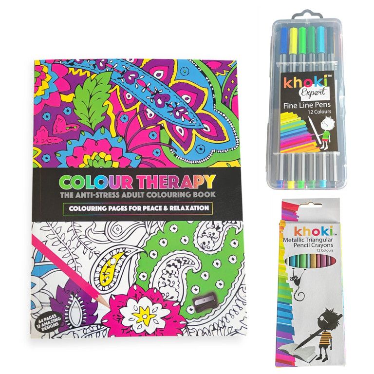 Children Adult Colouring Book with Coloring Pen Coloring Pencils B ...