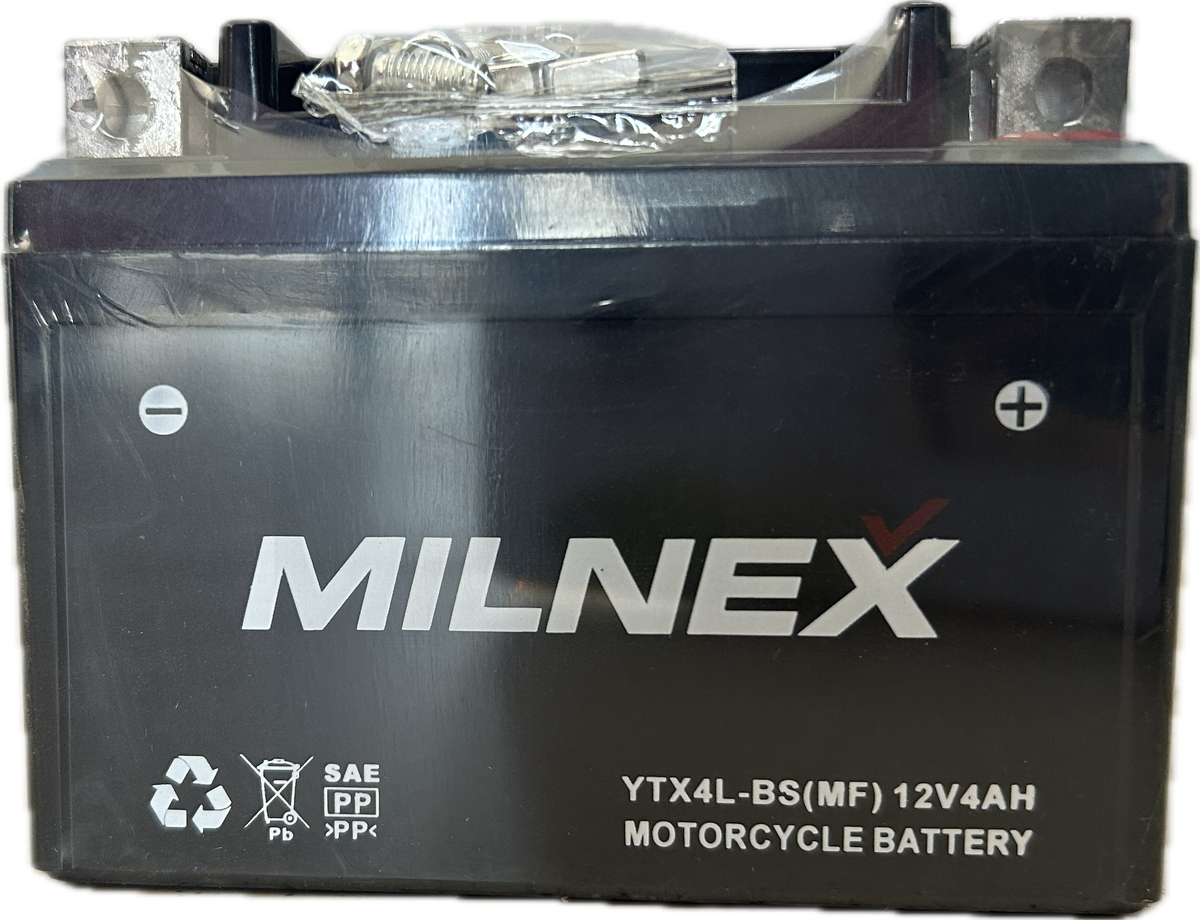 Milnex YTX4-BS - Motorcycle Battery | Shop Today. Get it Tomorrow ...