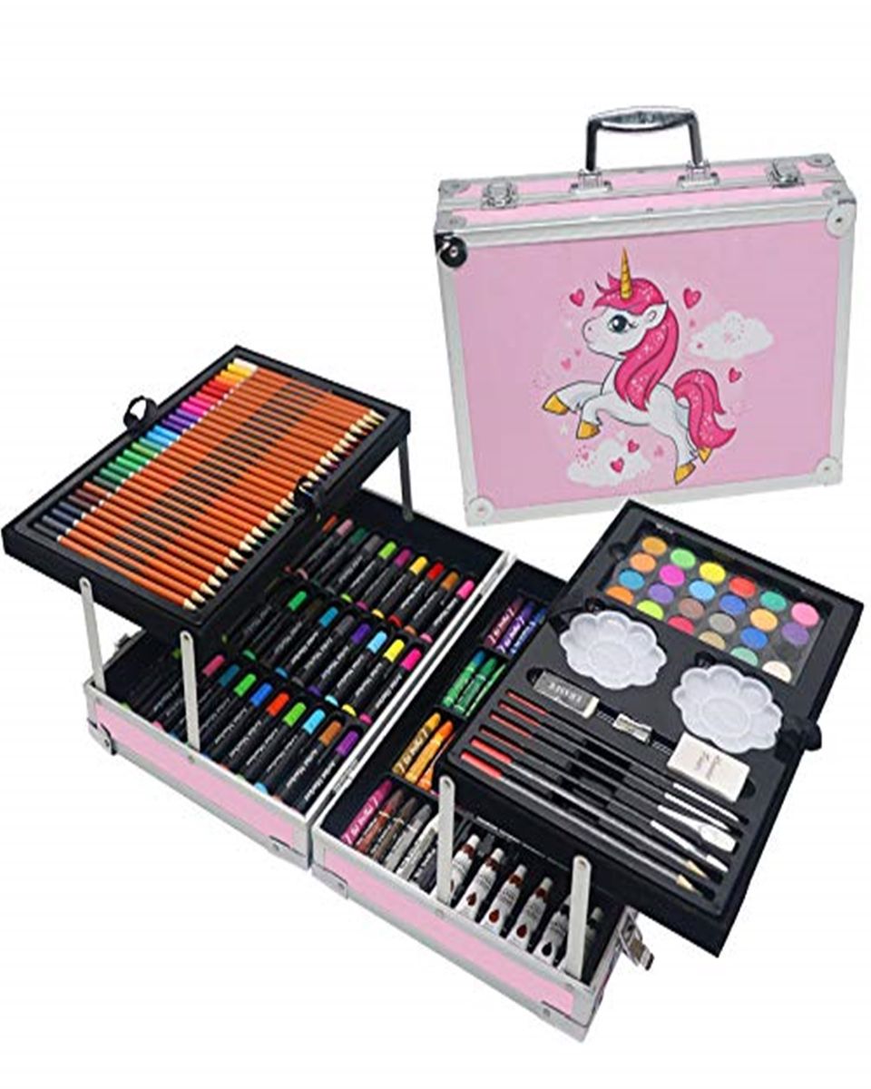 Unicorn Art Set With Aluminum Box For Kids 145Piece Shop Today