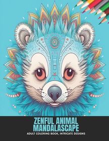 Zenful Animal Mandalascape: Adult Coloring Book, Intricate Designs, 50 Pages, 8.5 x 11 inches ...