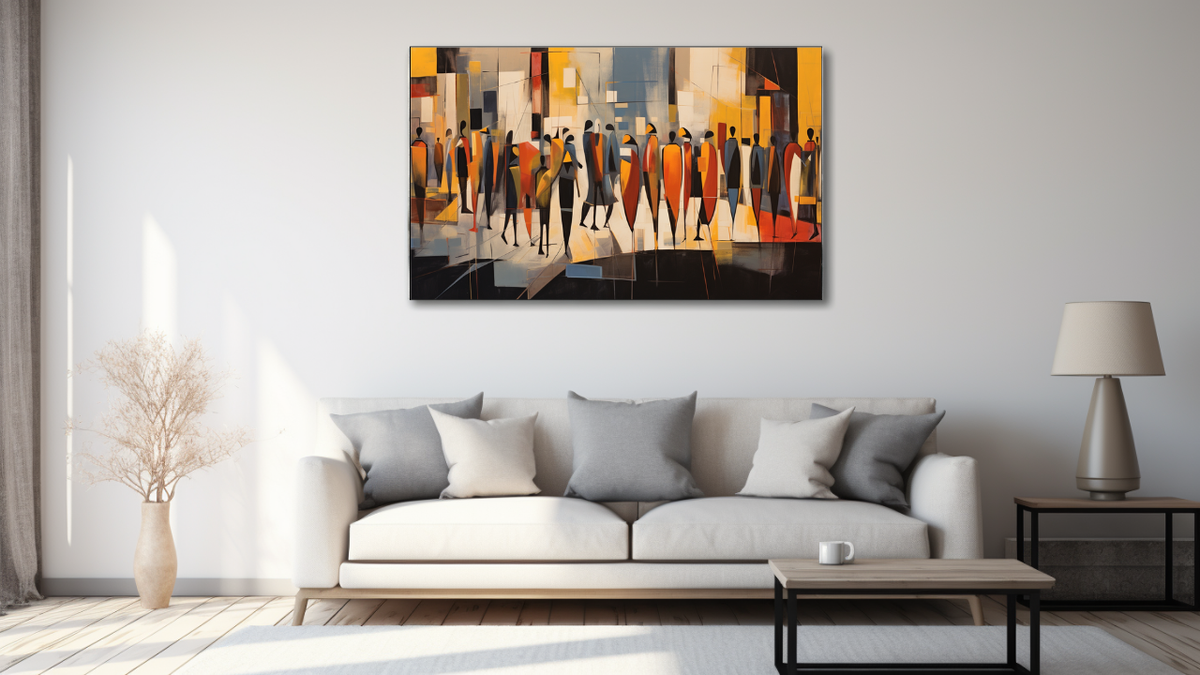 Canvas Wall Art - Pedestrian Parade Abstract - MT0501 | Shop Today. Get ...