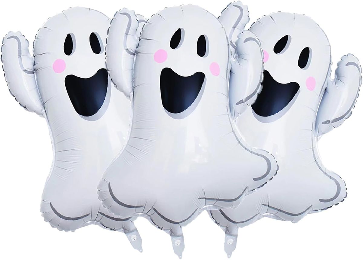 White Ghost Balloons Halloween Foil Balloons - 3 Pieces | Shop Today ...