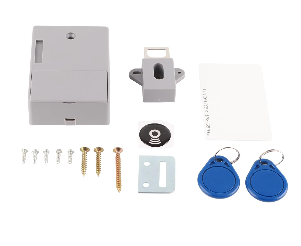 RFID Electronic Cabinet Lock Hidden, Hidden DIY RFID Lock with 2 Key ...