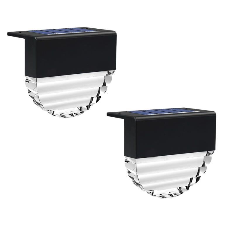 2 Piece Outdoor Waterproof Solar Garden Railing Powered LED Light ...